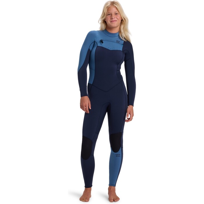 2025 Billabong Womens Synergy Natural 4/3mm Chest Zip Wetsuit 24BW193400 - High | Wetsuit Outlet